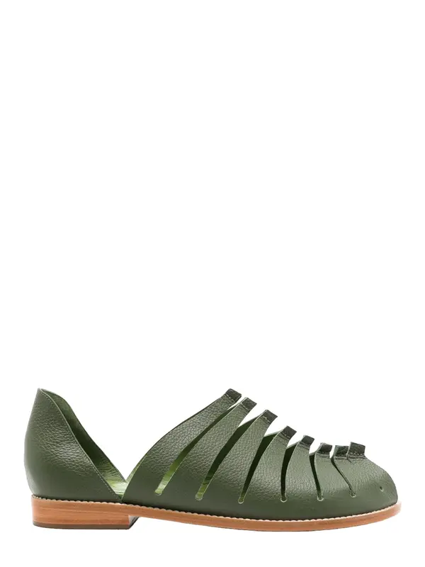 STUDIO CHOFAKIAN Faustine Cut-out Sandals - Green