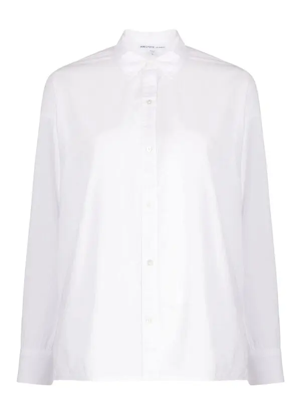 JAMES PERSE Spread-collar Poplin Shirt - White