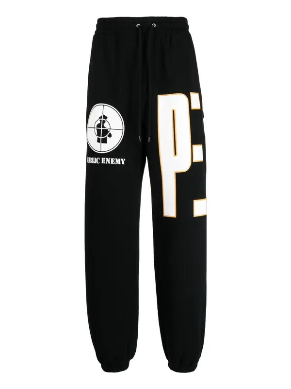 NEIGHBORHOOD X Public Enemy Logo-print Track Pants - Black