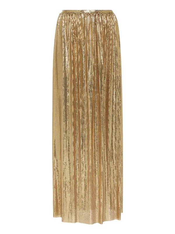 Rabanne High-rise Metallic Mesh Maxi Skirt - Gold