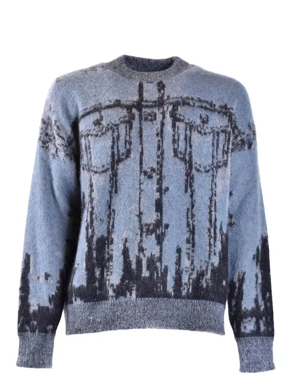 Diesel Graphic Print Sweater - Blue