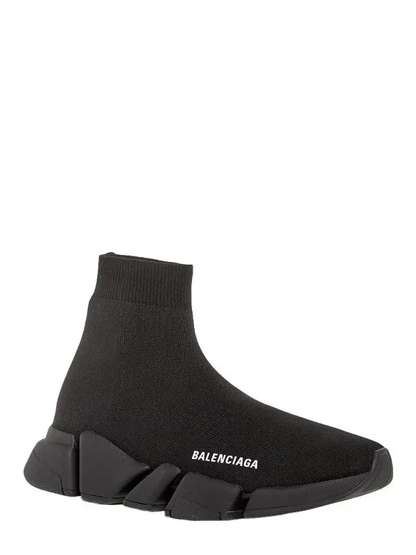 Balenciaga Speed 2.0 Knit High-top Sneakers - Noir