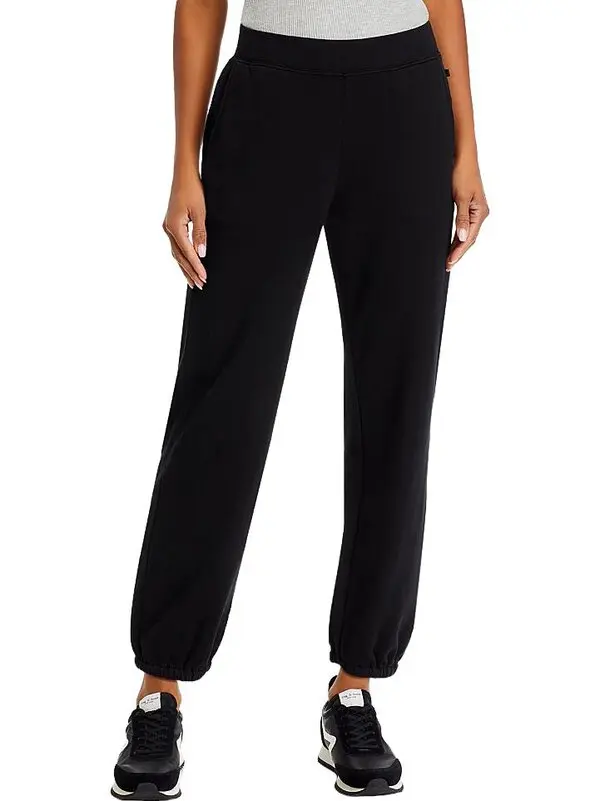 Velvet By Graham & Spencer Zuma Ribbed Waist Sweatpants - Black