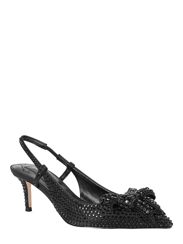 Kurt Geiger Belgravia Bow Crystal Slingback Pumps - Black