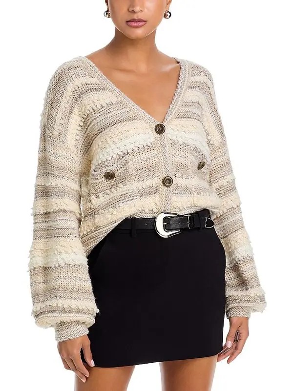 L'Agence Harriet Bishop Sleeve Cardigan - Natural Multi