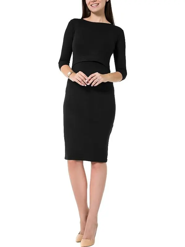 ACCOUCHEE Grace Maternity/nursing Dress - Black