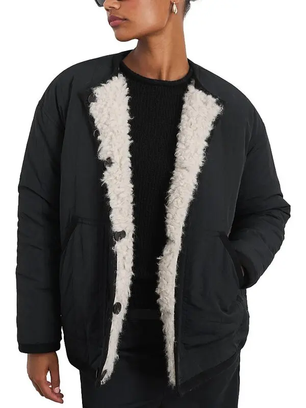 ALEX MILL Reversible Polar Bear Jacket - Black