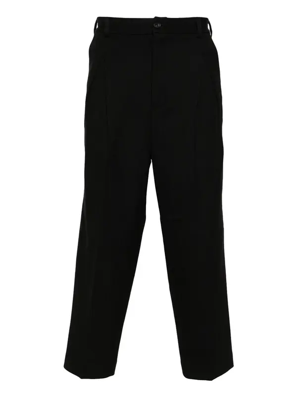 WHITE MOUNTAINEERING Cotton Tapered Trousers - Black