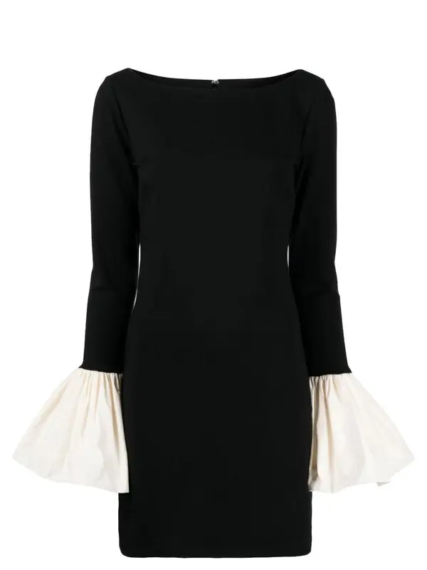 Staud Hawthorne Two-tone Minidress - Black