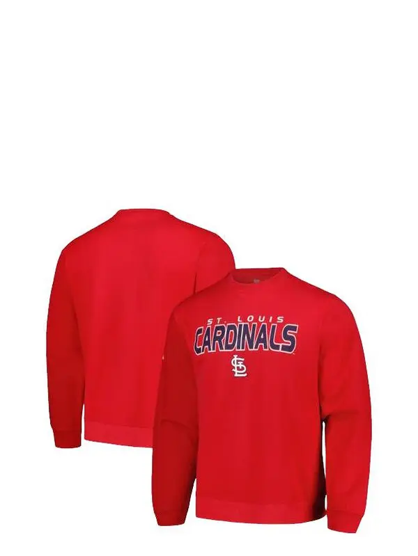 STITCHES St. Louis Cardinals Pullover Sweatshirt - Red