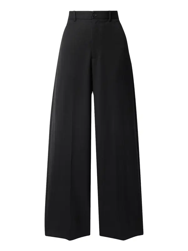 NILI LOTAN Johan Wool-twill Pants - Black