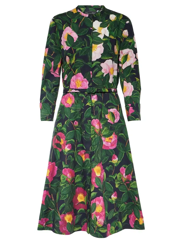 Oscar De La Renta Floral Shirt Dress - Multicoloured