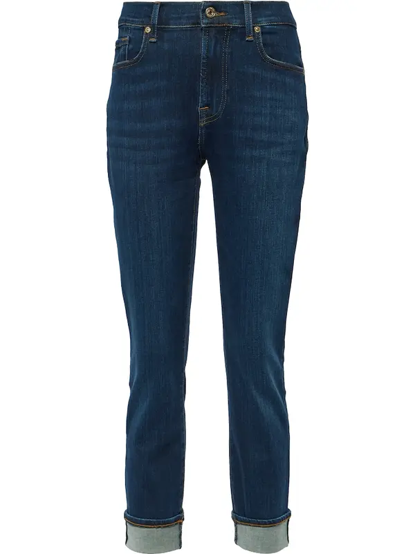 7 For All Mankind High-rise Skinny Jeans - Blue