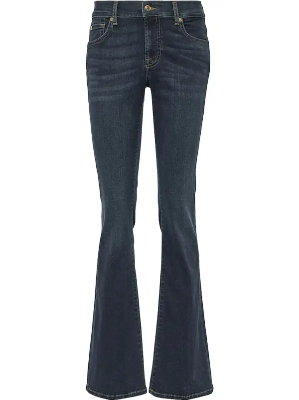 7 For All Mankind Mid-rise Bootcut Jeans - Purple
