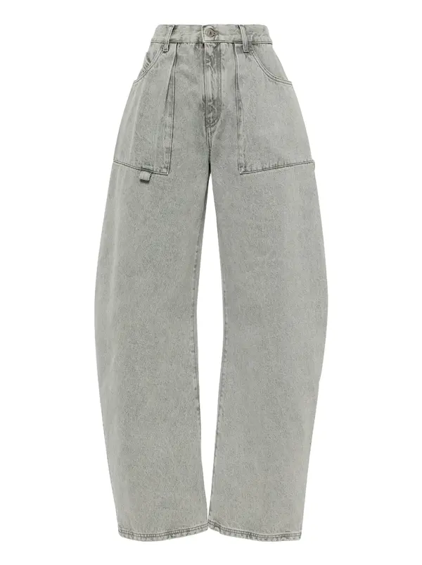 Attico Effie Barrel-leg Jeans - Grey