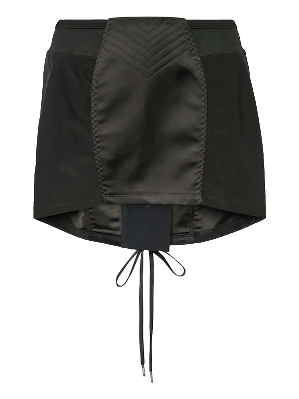 Jean Paul Gaultier Tattoo Satin-trimmed Miniskirt - Black