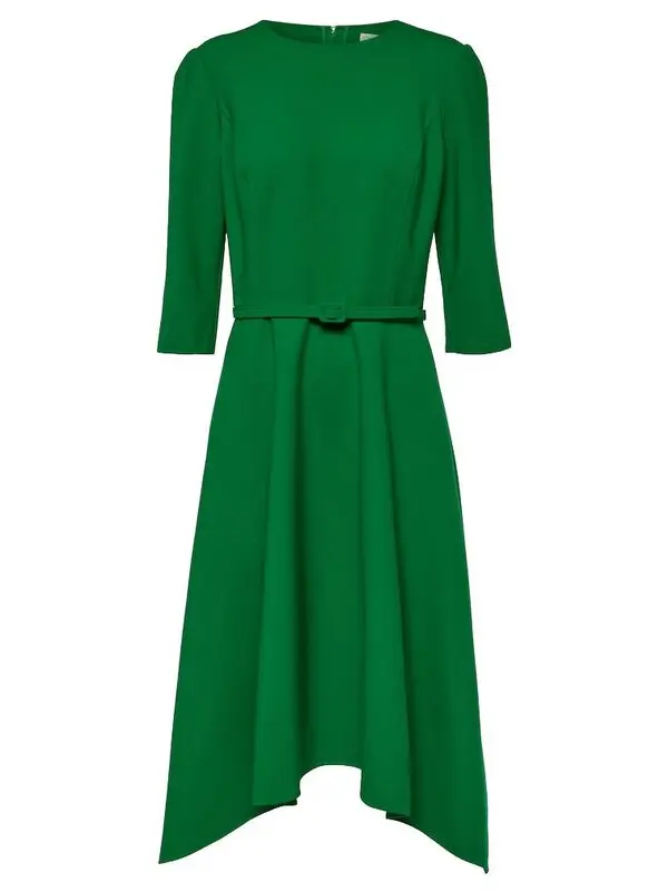 Oscar De La Renta Wool-blend Midi Dress - Green