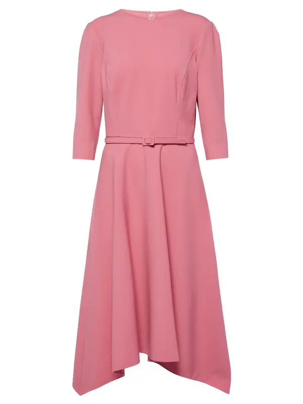 Oscar De La Renta Wool-blend Midi Dress - Pink