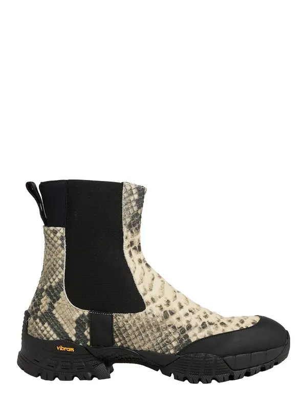 1017 Alyx 9sm Snake-effect Leather Chelsea Boots - Animal Print