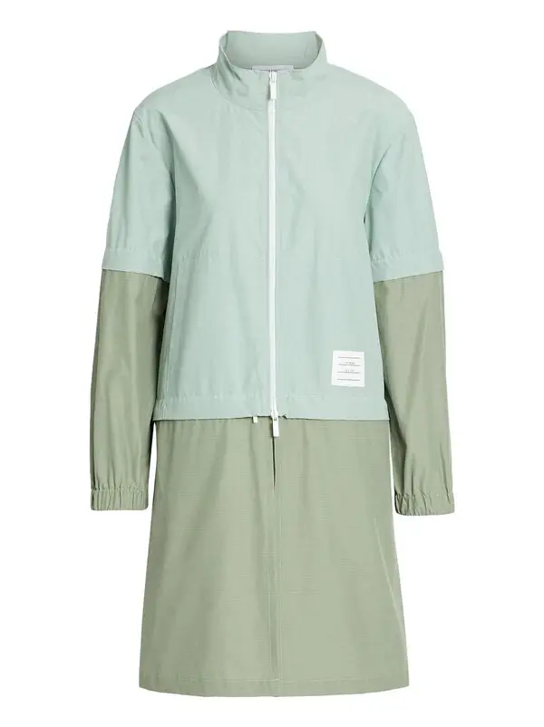 Thom Browne Convertible Ripstop Parka - Sage Green