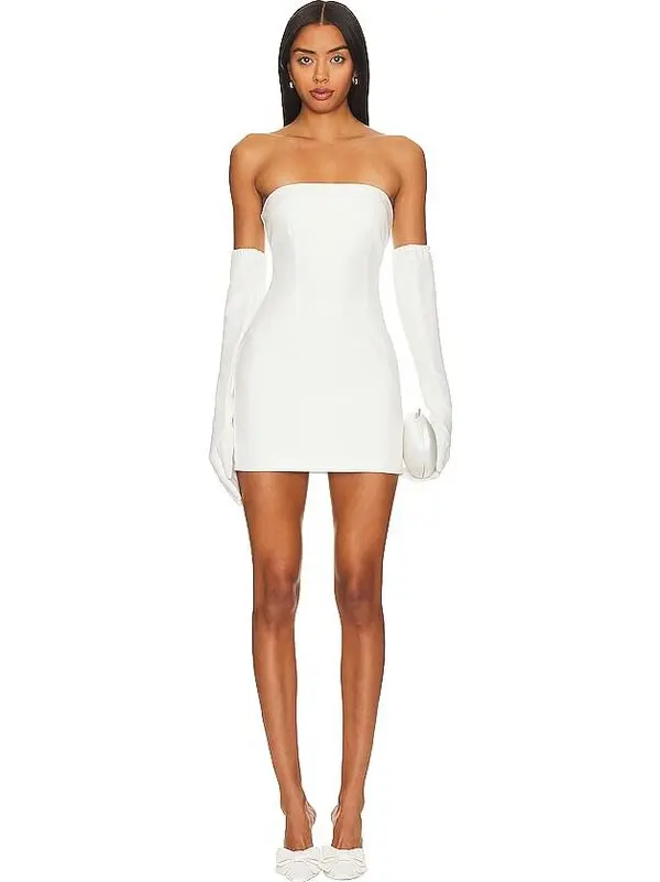Superdown Isabel Strapless Mini Dress - White