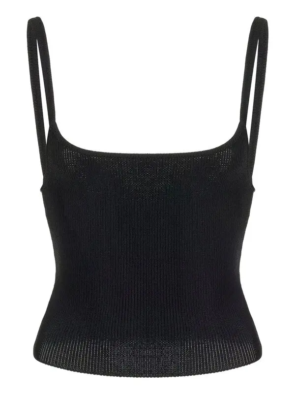 Moda Operandi Sol Ribbed-knit Tank Top - Black