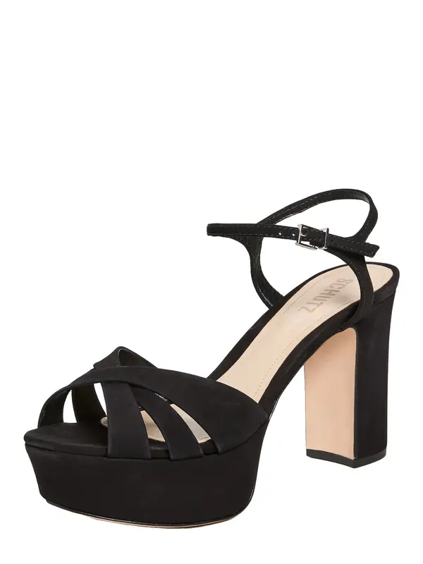 Schutz Keefa Platform Sandals - Black