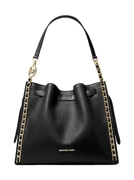 Michael Kors Mina Large Chain Shoulder Bag - Black