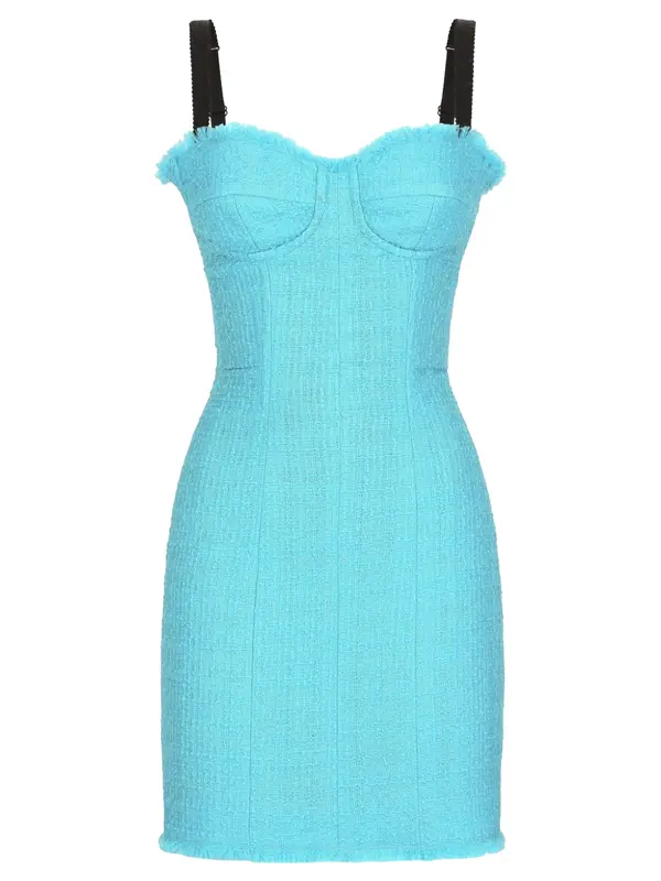 Dolce & Gabbana Rachel Tweed Minidress - Blue