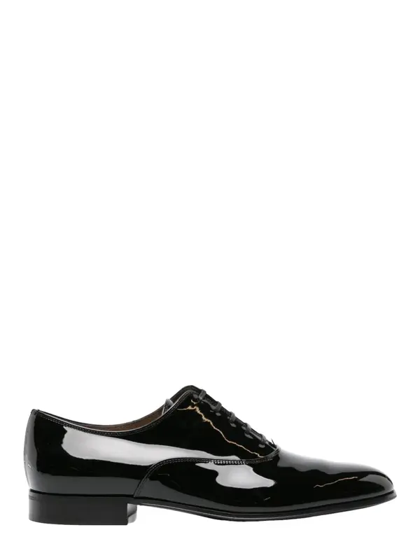 GIANVITO ROSSI Vittorio Patent-leather Oxford Shoes - Black