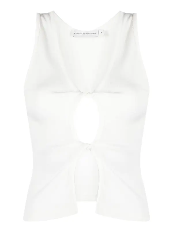Christopher Esber Cut-out Twisted Tank Top - White