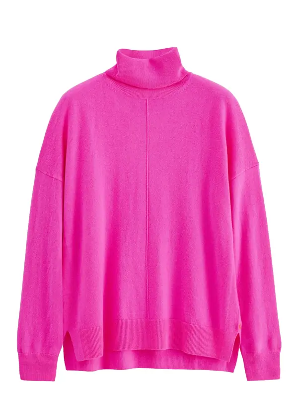 Chinti & Parker Roll-neck Wool Blend Jumper - Pink
