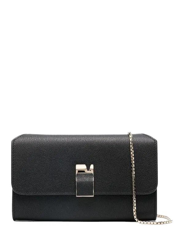 VALEXTRA Pebbled Leather Clutch - Black