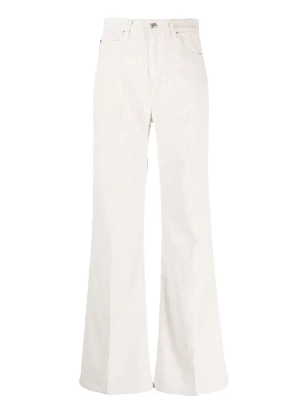 Ami Flared Corduroy Trousers - White