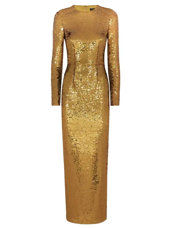Dolce & Gabbana Sequinned Mermaid Gown - Gold