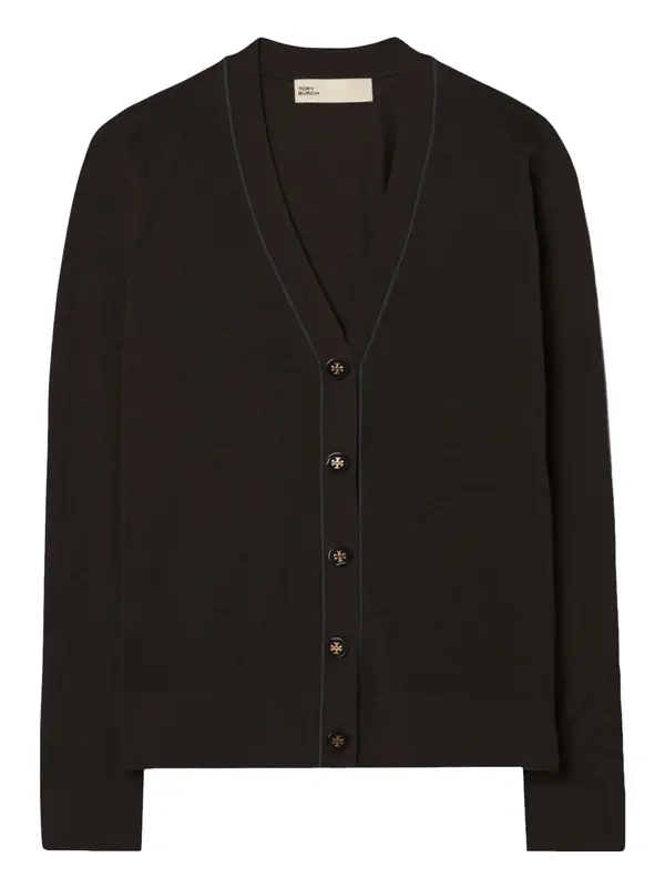 Tory Burch Simone V-neck Cardigan - Black