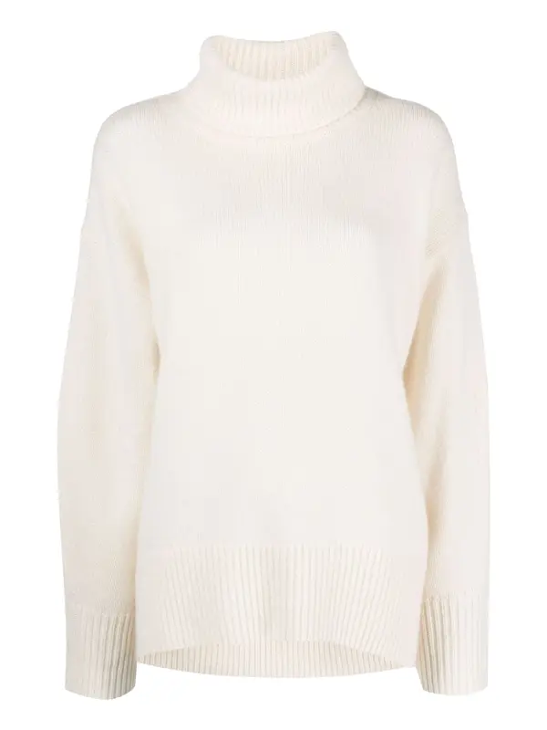 Arch4 Roll-neck Cashmere Jumper - White