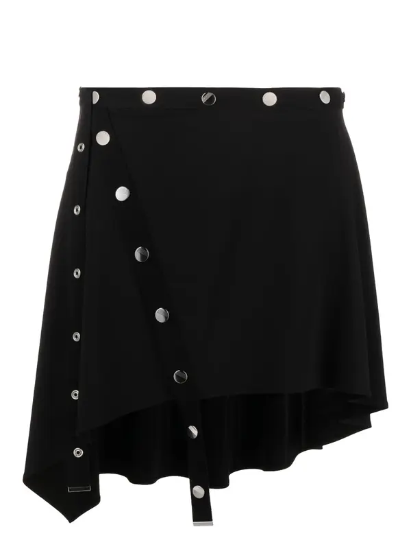 Attico Asymmetric Miniskirt - Black
