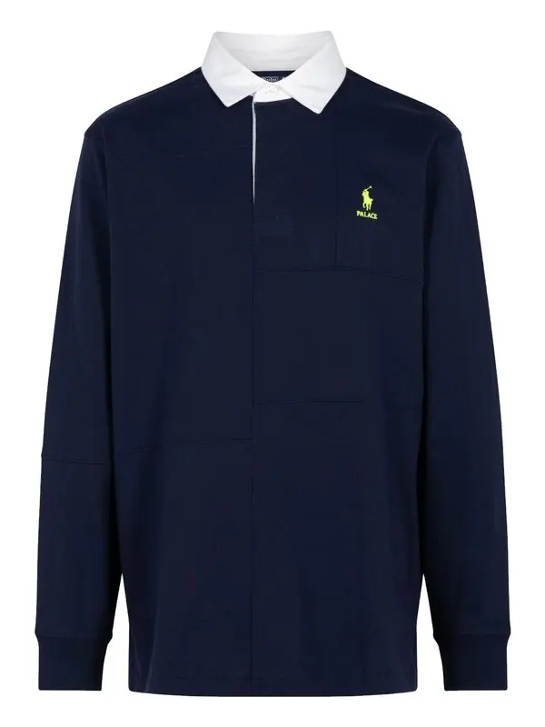 PALACE X Polo Ralph Lauren Pieced Rugby Shirt - Blue