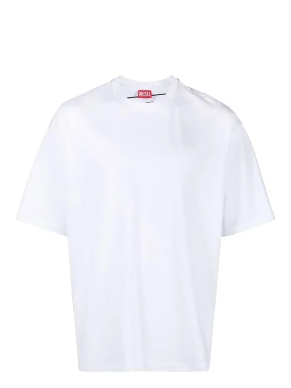 DIESEL T-boggy-megoval-d Cotton T-shirt - White