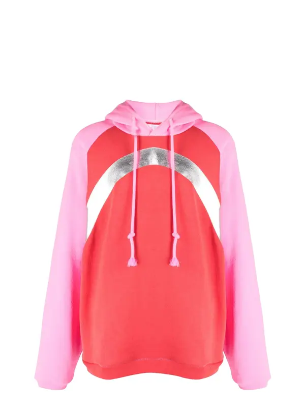 ERL Colour-block Cotton Hoodie - Pink