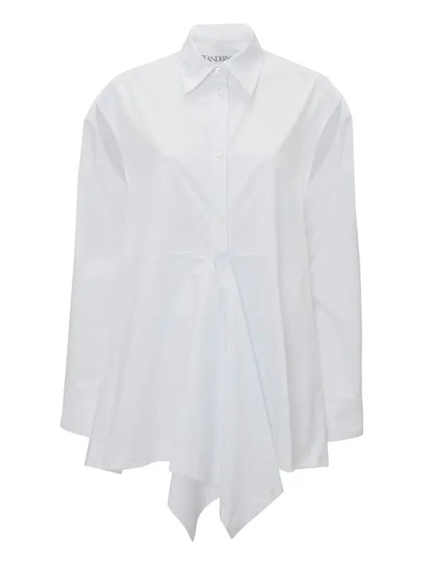 JW Anderson Draped Peplum Shirt - White