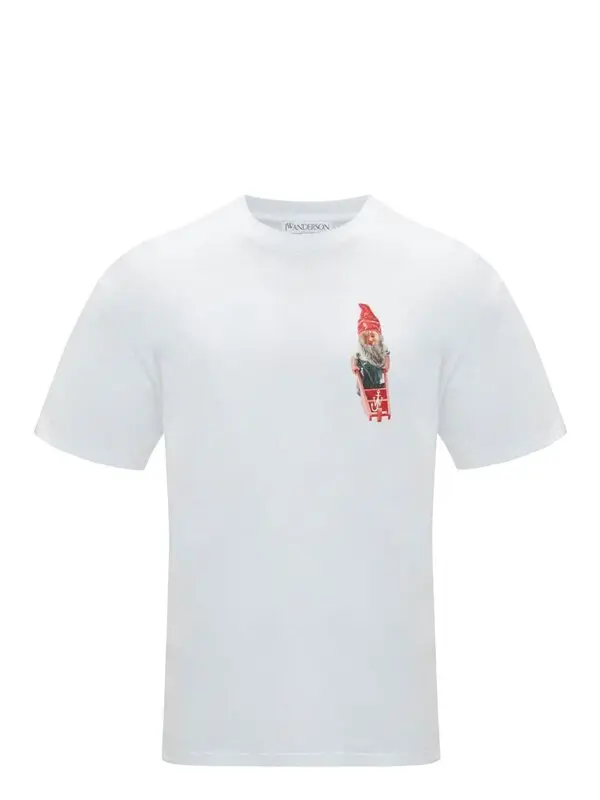 JW Anderson Gnome-print Cotton T-shirt - White