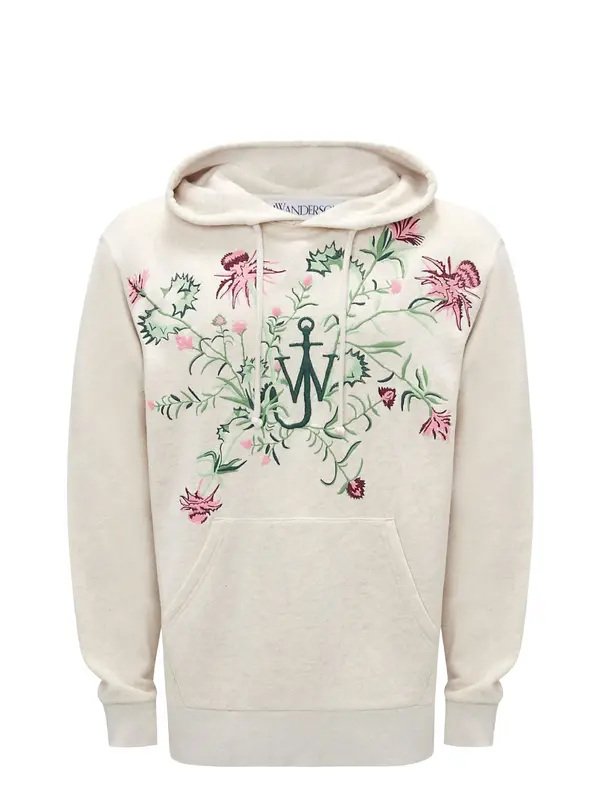 JW Anderson Embroidered Hoodie - Neutrals