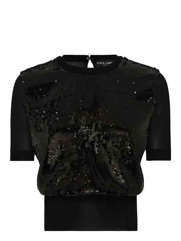 Dolce & Gabbana Sequin-embellished Top - Black
