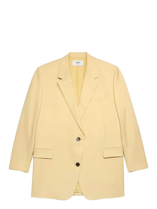 Ami Oversize Virgin Wool Blazer - Yellow