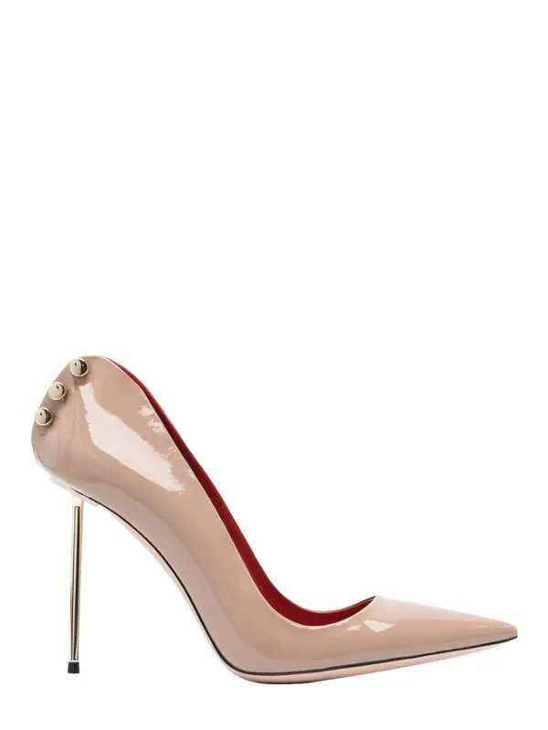 HARDOT Metallic-heel Patent Pumps - Neutrals