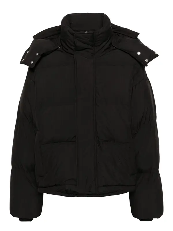 Ami Logo-appliqué Puffer Jacket - Black