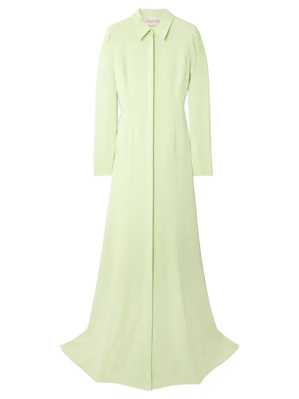 Valentino Garavani Silk-crepe Shirt Gown - Yellow