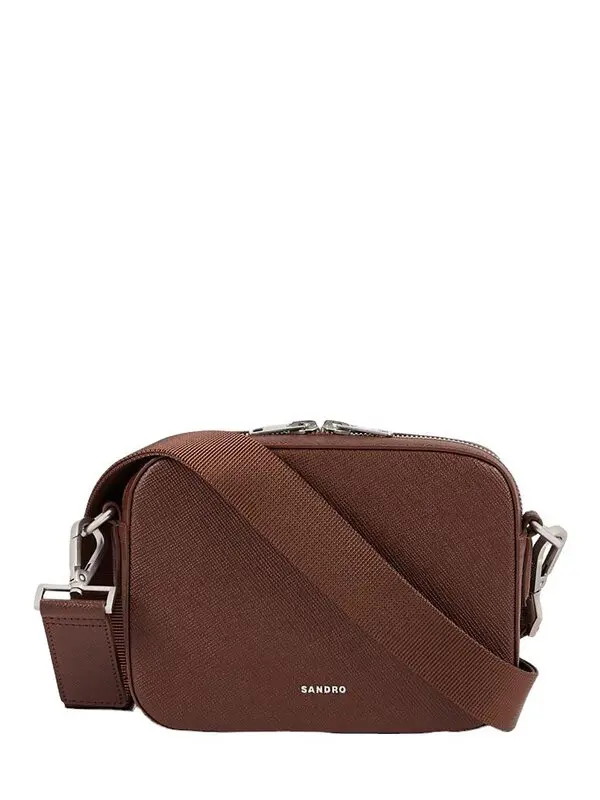 Sandro Saffiano Leather Bag - Cognac